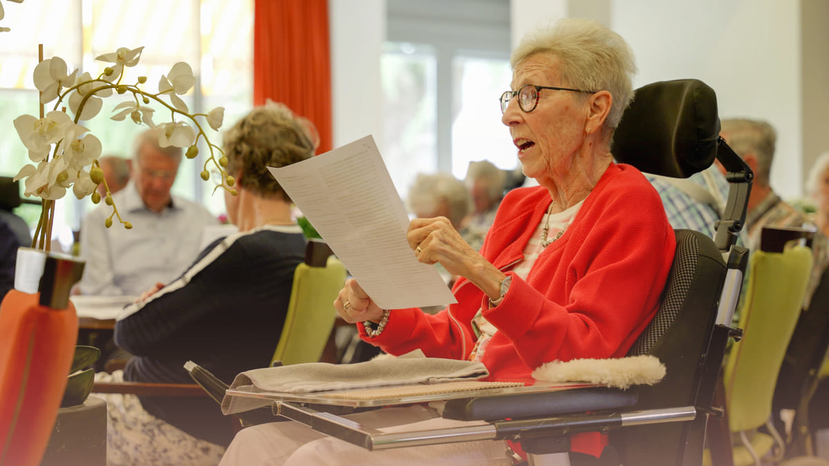 Sfeerimpressie: samen zingen Verpleeghuis Riederborgh - Nederland Zingt